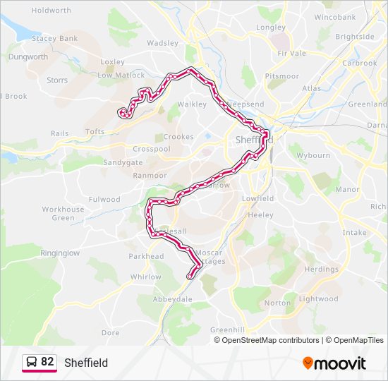 82 Route: Schedules, Stops & Maps - Millhouses (Updated)