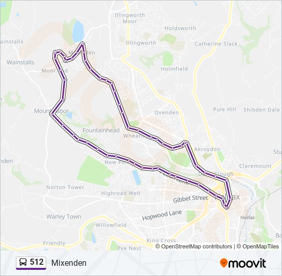512 Route: Schedules, Stops & Maps - Mixenden (Updated)