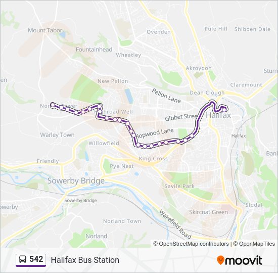 542 Route: Schedules, Stops & Maps - Norton Tower (Updated)