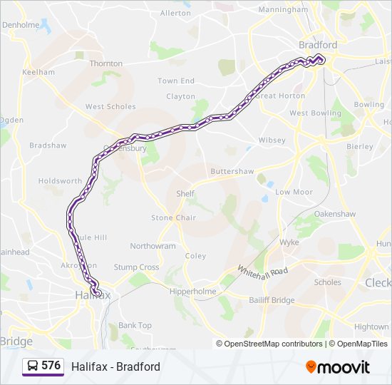 576 Route: Schedules, Stops & Maps - Bradford City Centre (Updated)
