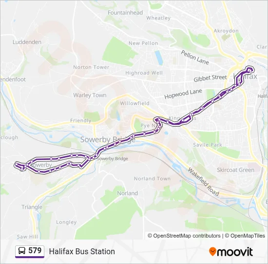 579 Route: Schedules, Stops & Maps - Halifax Bus Station (Updated)