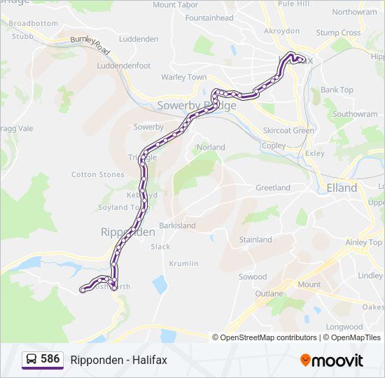 586 Route: Schedules, Stops & Maps - Halifax Bus Station (Updated)
