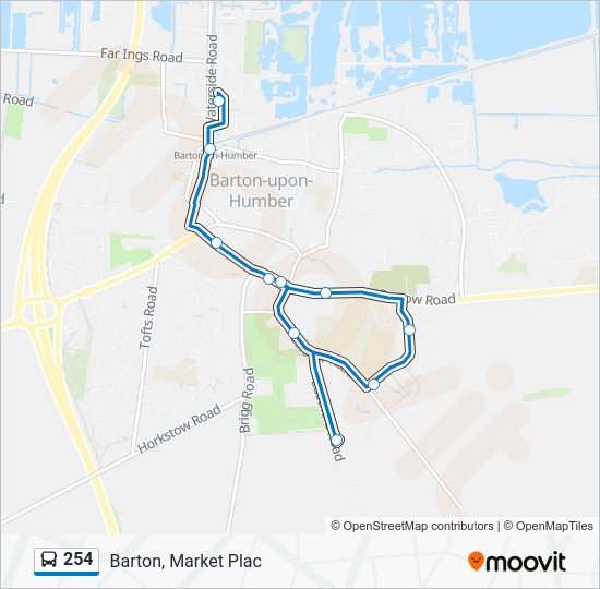 254 Route: Schedules, Stops & Maps - Barton, Market Plac (Updated)