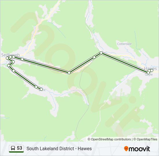 s3 Route: Schedules, Stops & Maps - Dent Village (Updated)