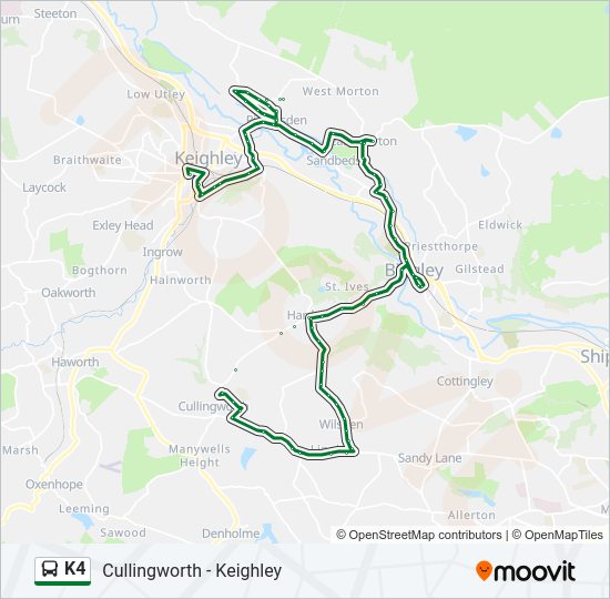 k4 Route: Schedules, Stops & Maps - Cullingworth (Updated)