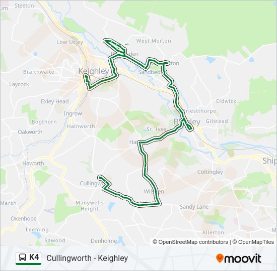 k4 Route: Schedules, Stops & Maps - Keighley (Updated)
