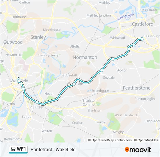 wf1 Route: Schedules, Stops & Maps - Wakefield City Centre (Updated)