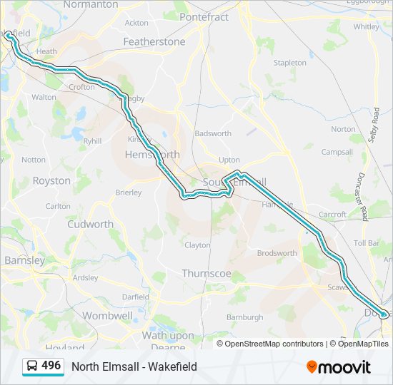 496 Route: Schedules, Stops & Maps - Doncaster Town Centre (Updated)
