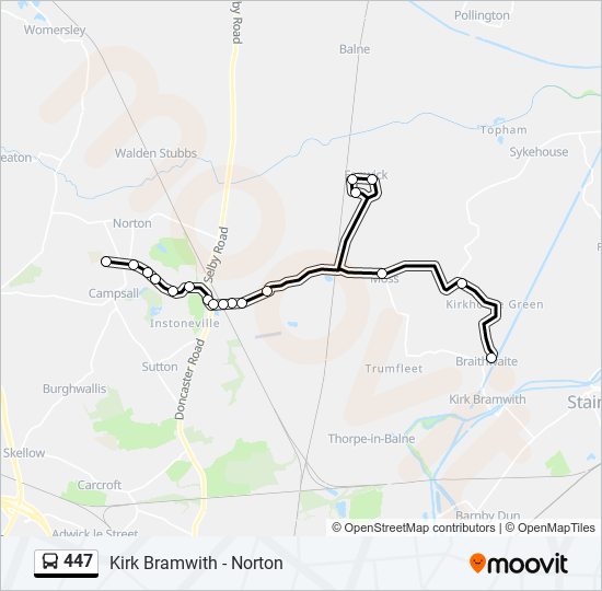 447 Route: Schedules, Stops & Maps - Braithwaite (Updated)