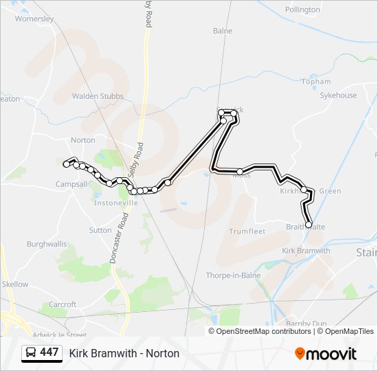 447 Route: Schedules, Stops & Maps - Braithwaite Lane Top Lan (Updated)
