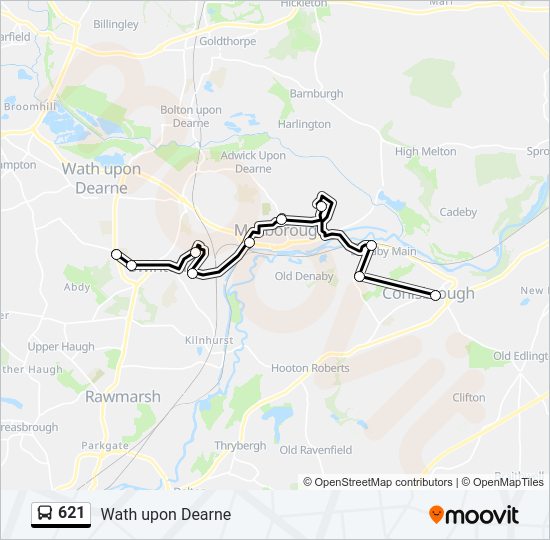 621 Route: Schedules, Stops & Maps - Wath upon Dearne (Updated)
