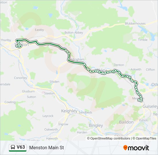 v63 Route: Schedules, Stops & Maps - Menston Main St (Updated)