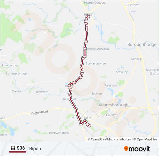 s36 Route: Schedules, Stops & Maps - Ripon (Updated)
