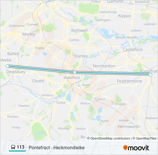 113 Route: Schedules, Stops & Maps - Dewsbury & District Hospital (Updated)