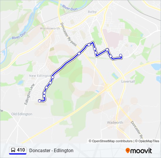 410 Route: Schedules, Stops & Maps - Edlington (Updated)