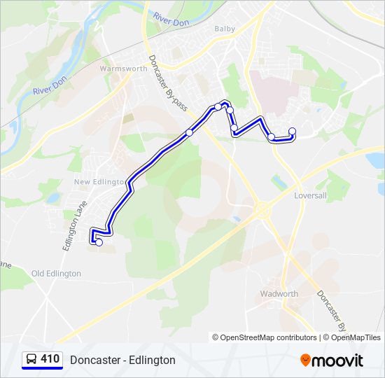 410 Route: Schedules, Stops & Maps - Balby (Updated)