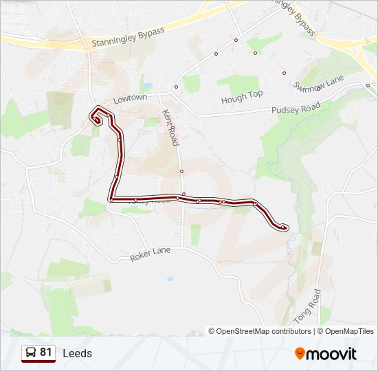 81 Route: Schedules, Stops & Maps - Stand E Pudsey Bus Station (Updated)