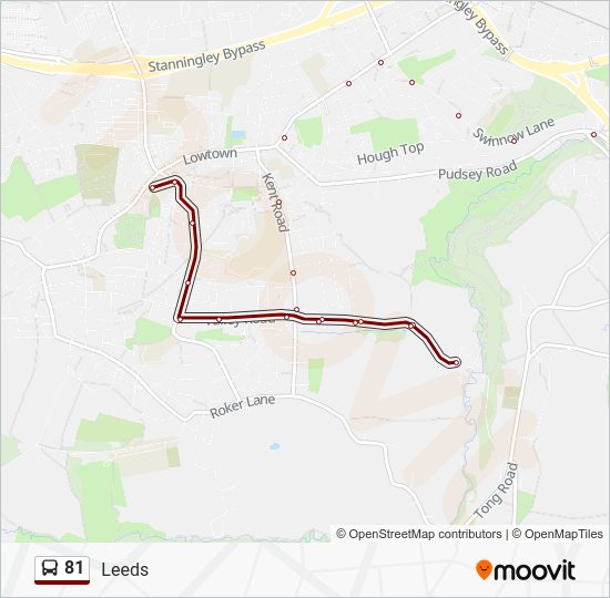 81 Route: Schedules, Stops & Maps - Stand E Pudsey Bus Station (Updated)
