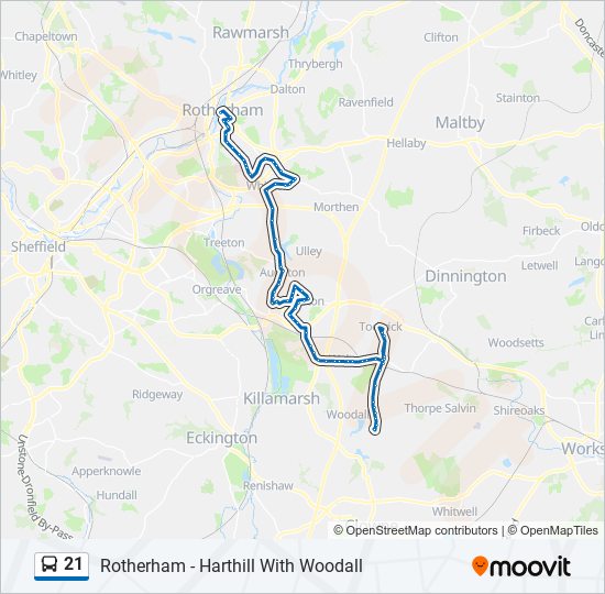 21 Route: Schedules, Stops & Maps - Harthill (Updated)