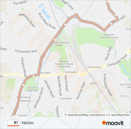 81 Route: Schedules, Stops & Maps - Hitchin (Updated)