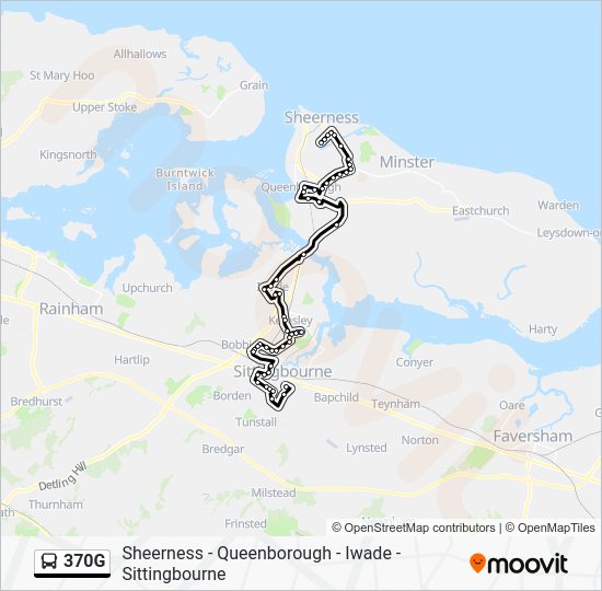 370G Route: Schedules, Stops & Maps - Sittingbourne (Updated)