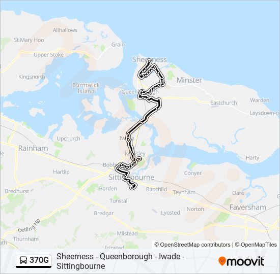 370g Route: Schedules, Stops & Maps - Sheerness (Updated)