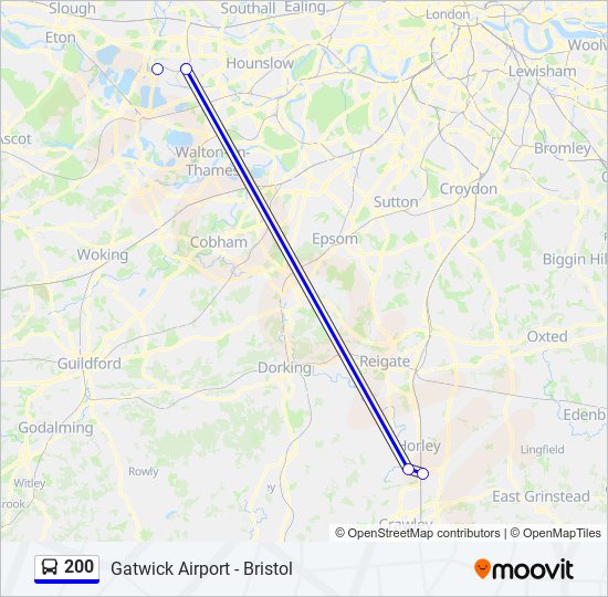 200 Route: Schedules, Stops & Maps - Gatwick Airport (Updated)