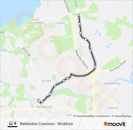 8 Route: Schedules, Stops & Maps - Rettendon (Updated)