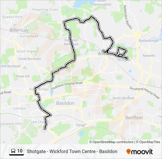 10 Route: Schedules, Stops & Maps - Basildon (Updated)