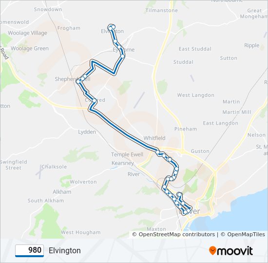 980 Route: Schedules, Stops & Maps - Elvington (Updated)