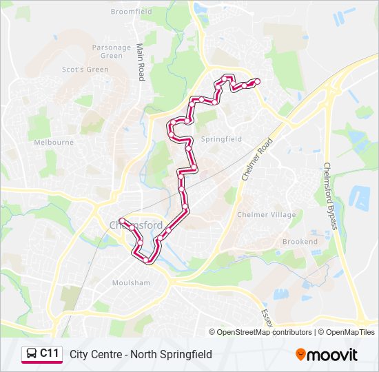 c11 Route: Schedules, Stops & Maps - Beaulieu Park (Updated)