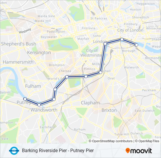 rb6 Route: Schedules, Stops & Maps - Putney Pier‎→London Bridge City ...