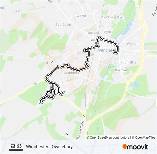 63 Route: Schedules, Stops & Maps - Winchester (Updated)