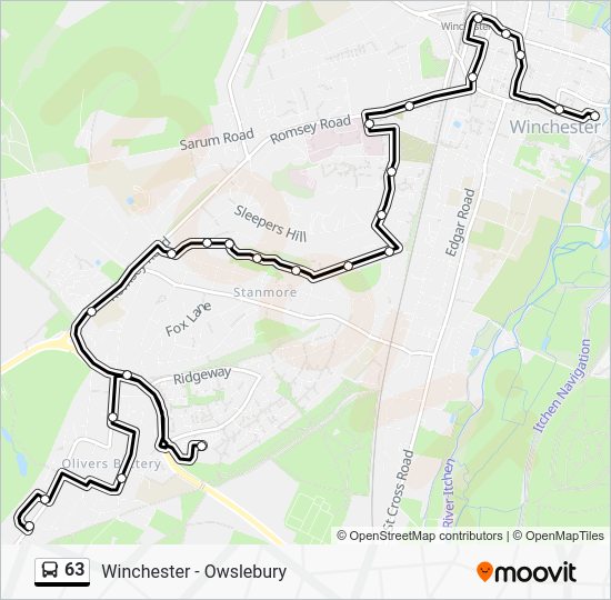 63 Route: Schedules, Stops & Maps - Olivers Battery (Updated)