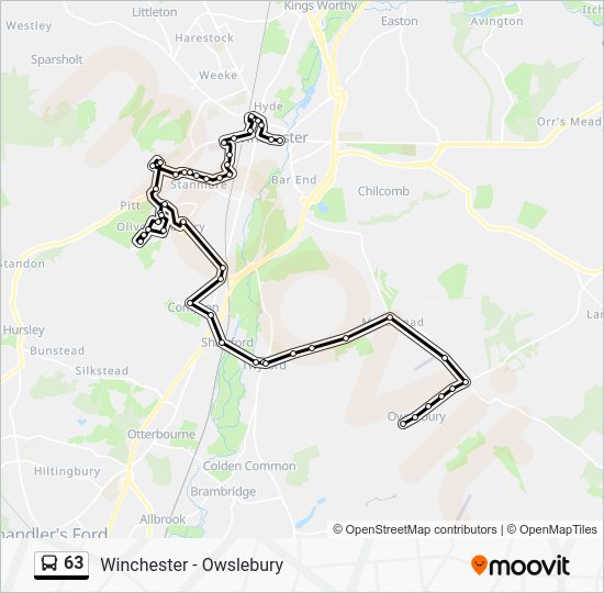 63 Route: Schedules, Stops & Maps - Owslebury (Updated)