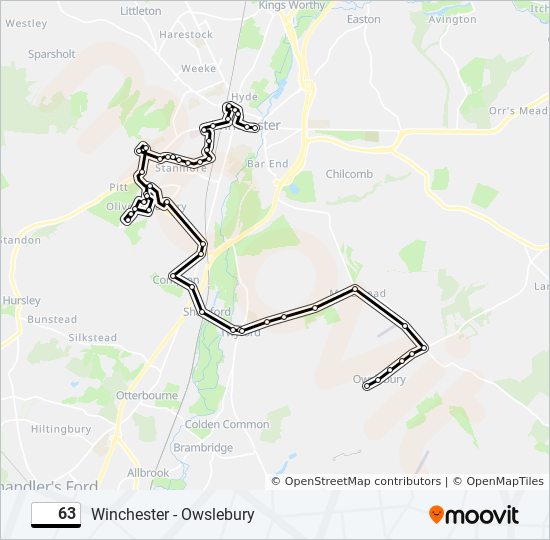 63 Route: Schedules, Stops & Maps - Owslebury (Updated)
