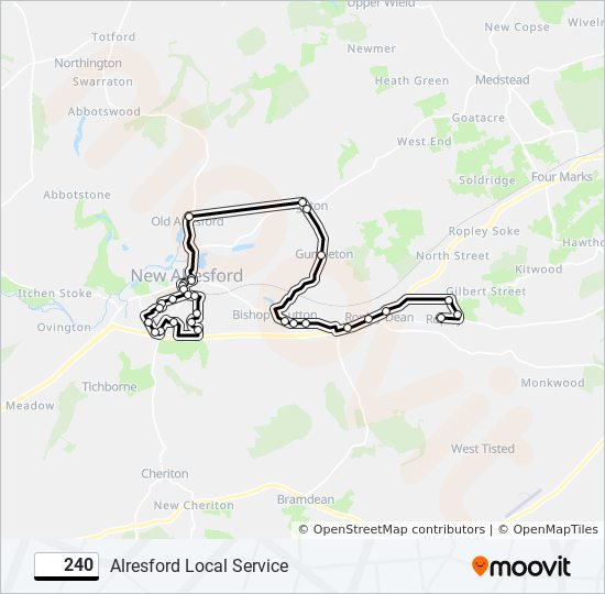 240 Route: Schedules, Stops & Maps - Old Alresford (Updated)