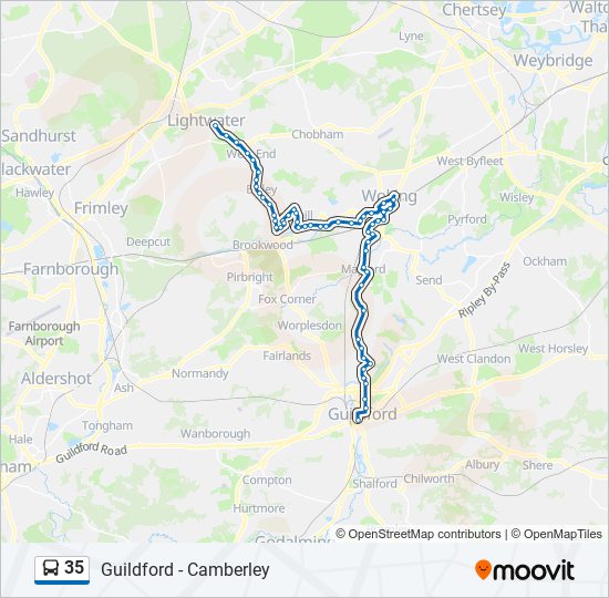 35 Route: Schedules, Stops & Maps - Lightwater (Updated)