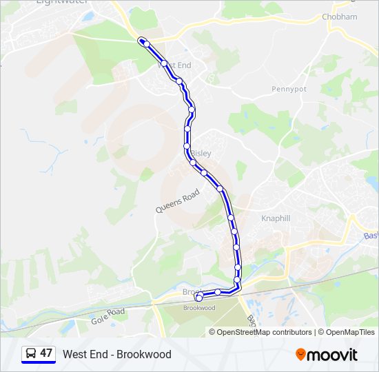47 Route: Schedules, Stops & Maps - West End (Updated)