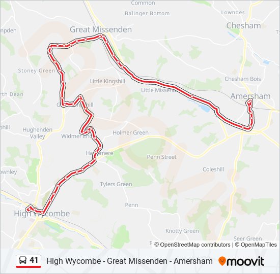 41 Route: Schedules, Stops & Maps - Amersham (Updated)
