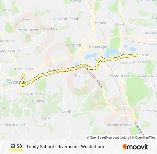 S8 Route: Schedules, Stops & Maps - Westerham (Updated)