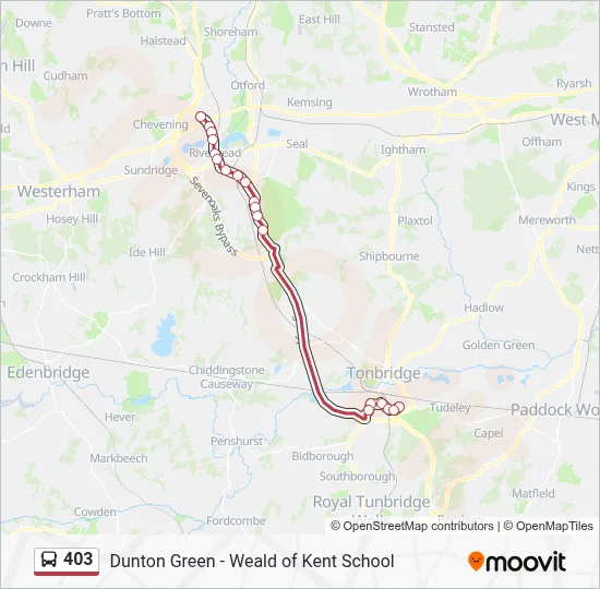 403 Route: Schedules, Stops & Maps - Dunton Green (Updated)
