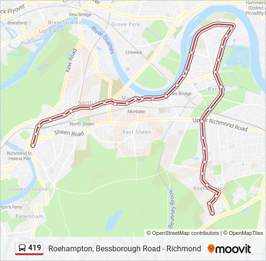419 Route: Schedules, Stops & Maps - Richmond (Updated)