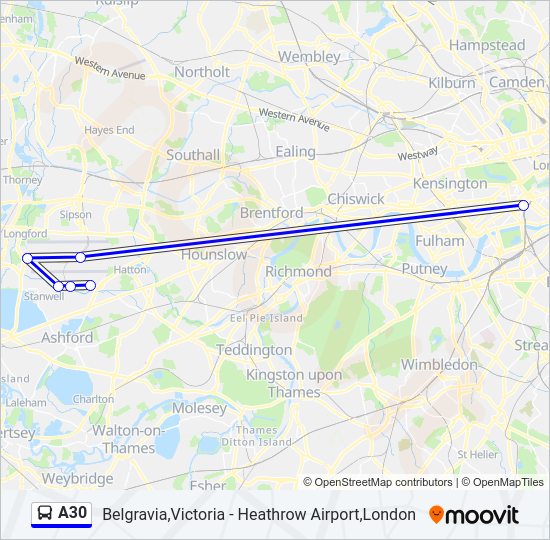 A30 Route: Schedules, Stops & Maps - Victoria (Updated)
