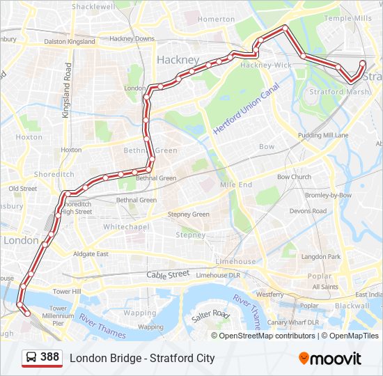 388 Route: Schedules, Stops & Maps - Stratford City (Updated)