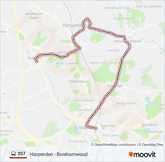 357 Route: Schedules, Stops & Maps - St Albans (Updated)
