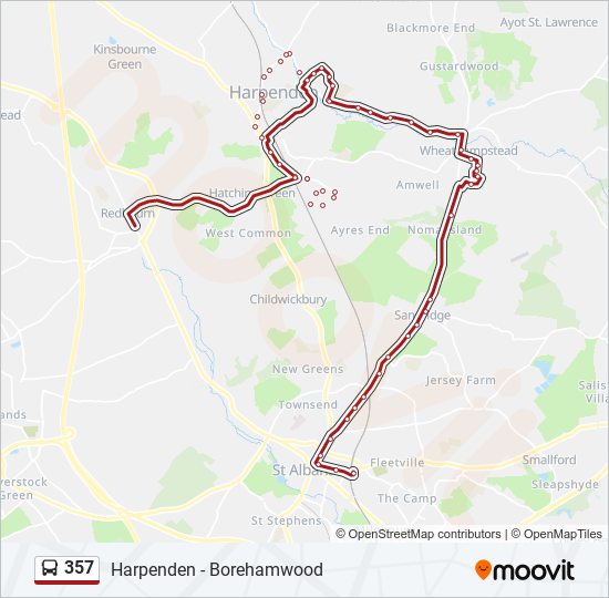 357 Route: Schedules, Stops & Maps - St Albans (Updated)