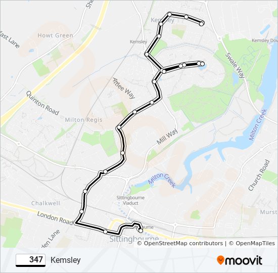 347 Route: Schedules, Stops & Maps - Kemsley (Updated)