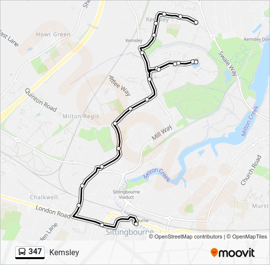 347 Route: Schedules, Stops & Maps - Kemsley (Updated)