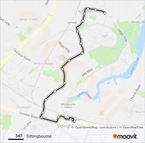 347 Route: Schedules, Stops & Maps - Sittingbourne (Updated)